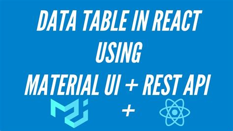 react and material ui data table tutorial rendering data