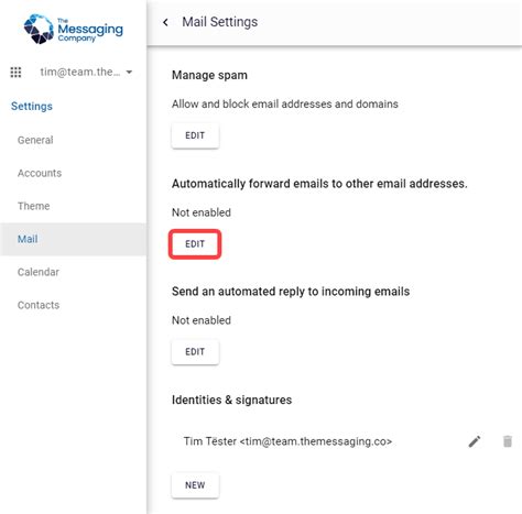 Set Up Automatic Email Forwarding In Webmail The Messaging Company