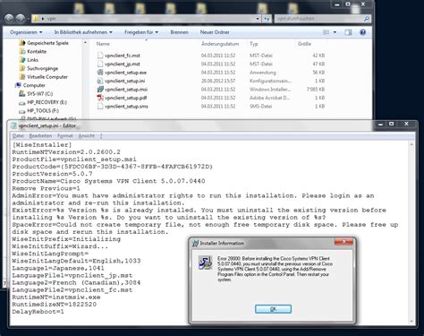 solved vpn installation terminates due to inexisting previous version