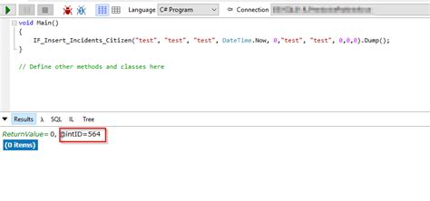 [solved] getting stored procedure output parameter with entity