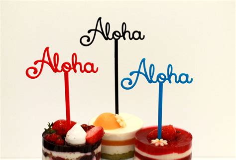 Aloha Cake Topper Hawaii Wedding Cake Topper Aloha Tropical