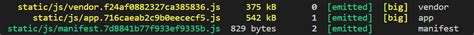 the vue package file vendor js or app js is too large how