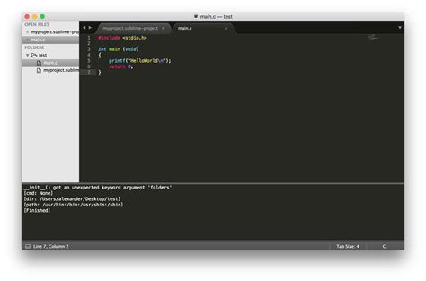 como compilar c en sublime text 3 texto exemplo