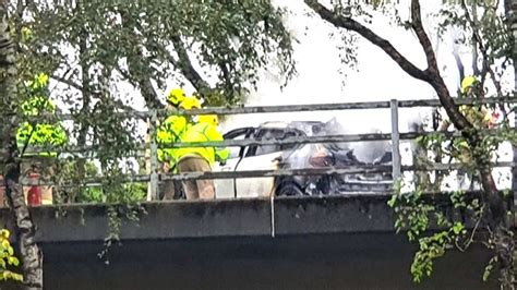 M8 Car Fire Crash Victims Named By Police Bbc News