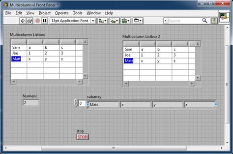 multicolumn listbox value with vi server ni community