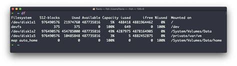 linux commands df