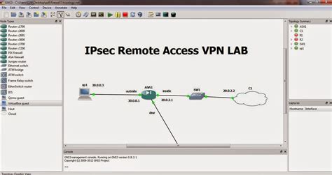 techuniverse ipsec remote access vpn lab using gns3 and virtualbox