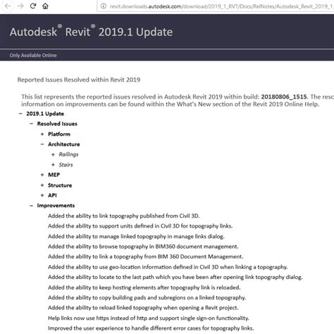 revit 2019 1 update and navisworks 2019 1 update direct links what