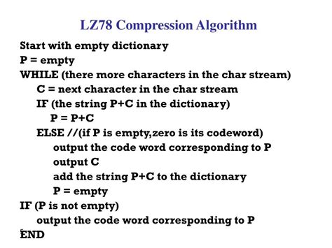 ppt lempel ziv compression techniques powerpoint presentation free