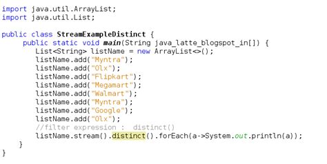 java latte stream and lambda examples in java 8