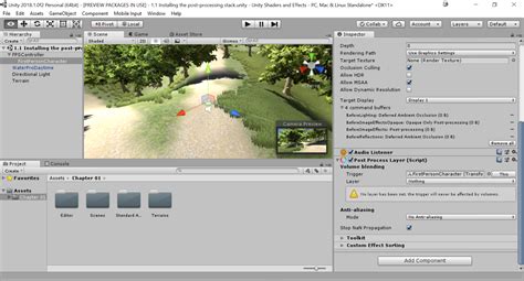 installing the post processing stack unity 2018 shaders