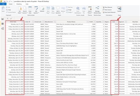 Power Bi Calculate Cumulative Total By Week Within Quarter