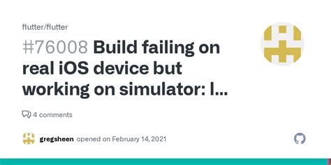 build failing on real ios device but working on simulator ld