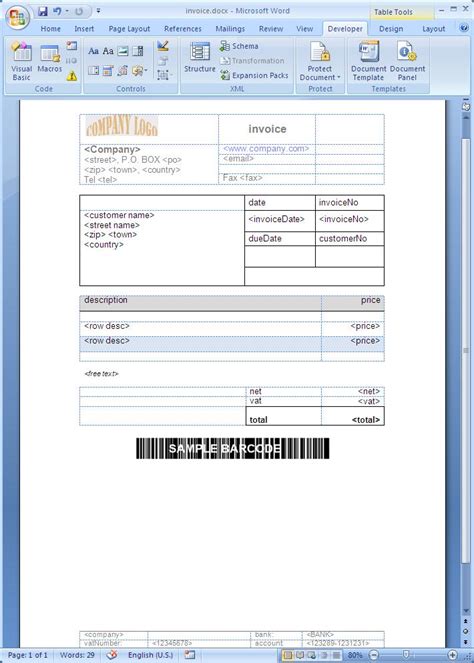 xml invoice template invoice example