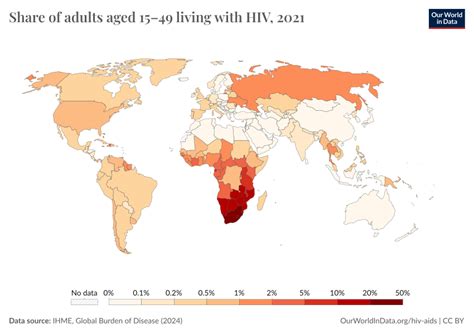 Share Of The Population Infected With Hiv Our World In Data