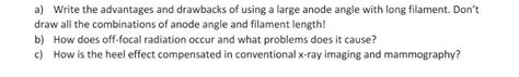 Solved A Write The Advantages And Drawbacks Of Using A