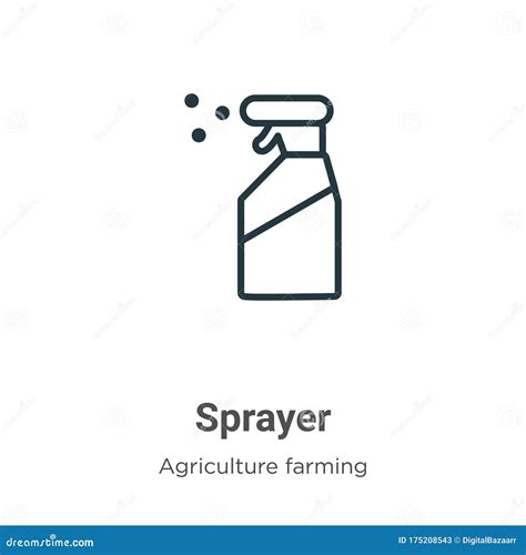 Sprayer Outline Vector Icon Thin Line Black Sprayer Icon Flat Vector