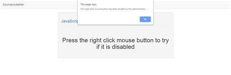 javascript simple disable right click sourcecodester