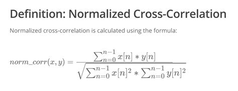 numpy normalized cross correlation in python stack