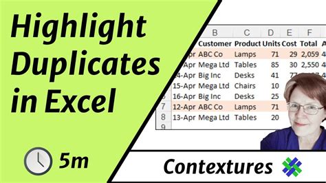 highlight duplicate rows with excel conditional formatting youtube