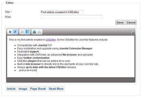 ckeditor for joomla installation cksource docs