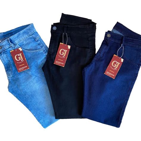 Kit 3 Calças Jeans Masculina Slim Original Elastano Shopee Brasil