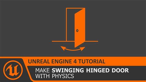 an open door with the words unreall engine 4 tutor make swinging hinged
