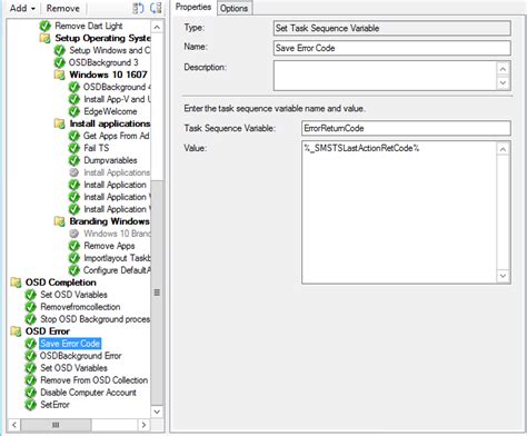 error handling in ts without mdt using osdbackground
