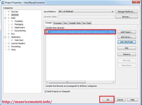netbeans how to load jdbc driver to connect to mysql