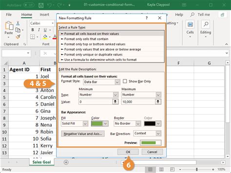 custom conditional formatting customguide