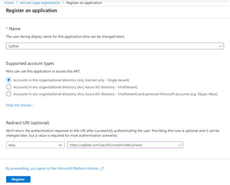 how to get app keys for onedrive for business sqlbak blog