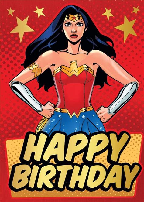 Wonder Woman Birthday Foil Card Paper House Productions