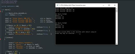 [c c ] program to convert time in 12 or 24 hours