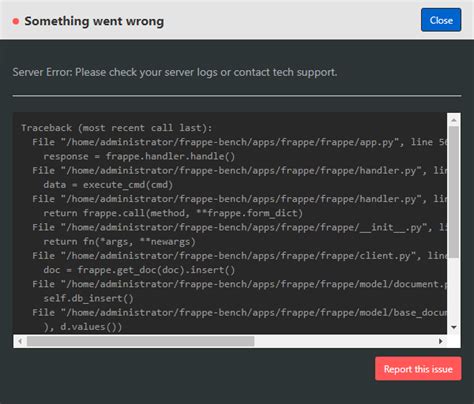 customize error msg erpnext discuss frappe erpnext