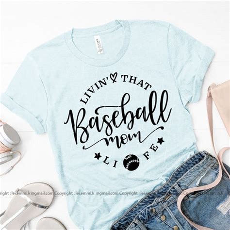 Living That Baseball Mom Life Svg For Cricut And Silhouette Etsy
