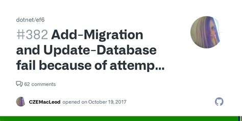 add migration and update database fail because of attempt to load