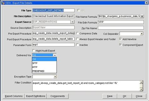 export files