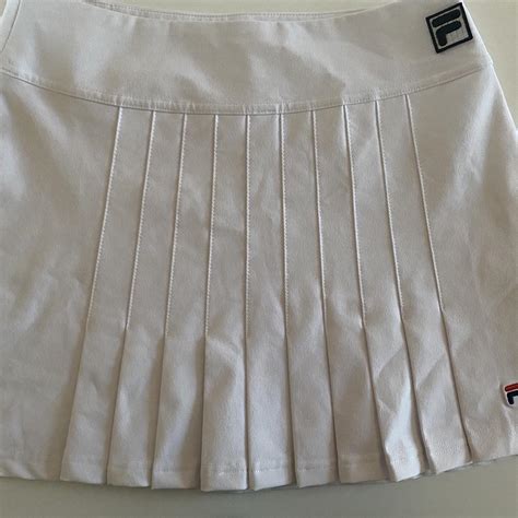 White Pleated Fila Mini Tennis Skirt Im 54 For Depop