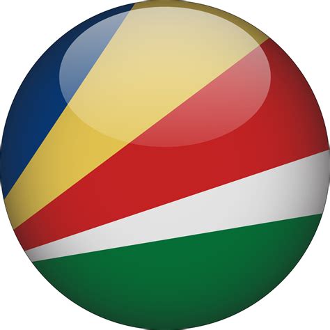 Seychelles 3d Rounded National Flag Button Icon 4711937 Vector Art At