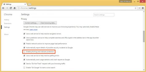 how to disable chrome malware or phishing site warnings techgainer