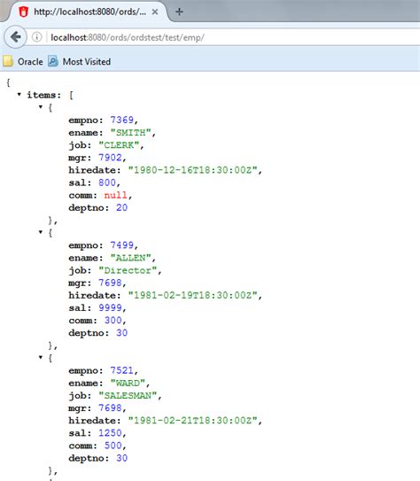 getting started with oracle rest data services