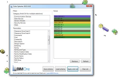 automatically visualize your revit model by parameter values with color