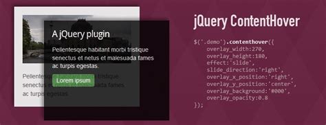 show hidden content on top of element on mouseover using jquery