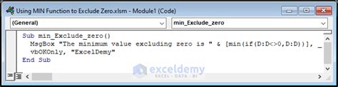 how to use min function to exclude zero in excel 5 easy ways