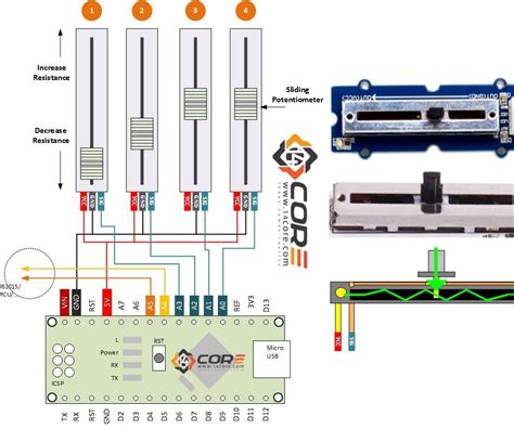 Wiring Linear Sliding Potentiometer With Arduino Instructables