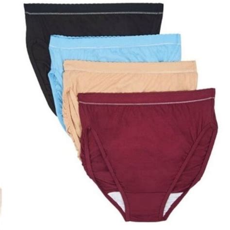 Breezies Intimates And Sleepwear Breezies Set Of 4 Cotton Hicut Brief