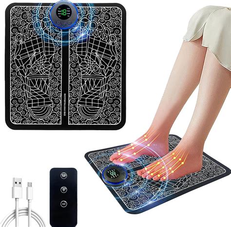 Electric Feet Massager Ems Foot Massager Folding Portable