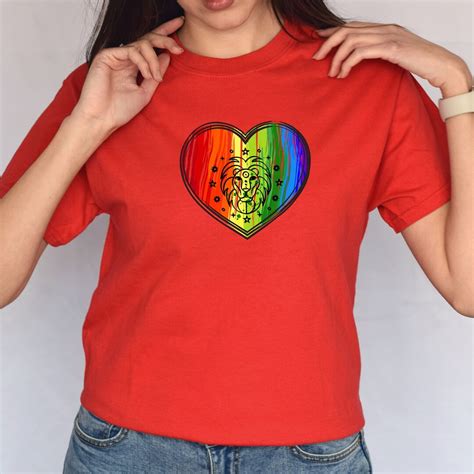 Leo Lgbt Heart Shirt Zodiac Sign Gay Love Shirt Rainbow Shirt Lgbt