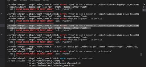 【catkin make】 usr include pcl 1 10 pcl point types h 385 1 error
