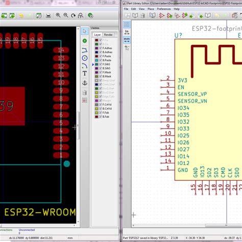 esp32 kicad library